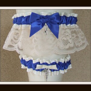 Medical Garter or Set You Choose Colors and Charms Wedding or Bridal ...