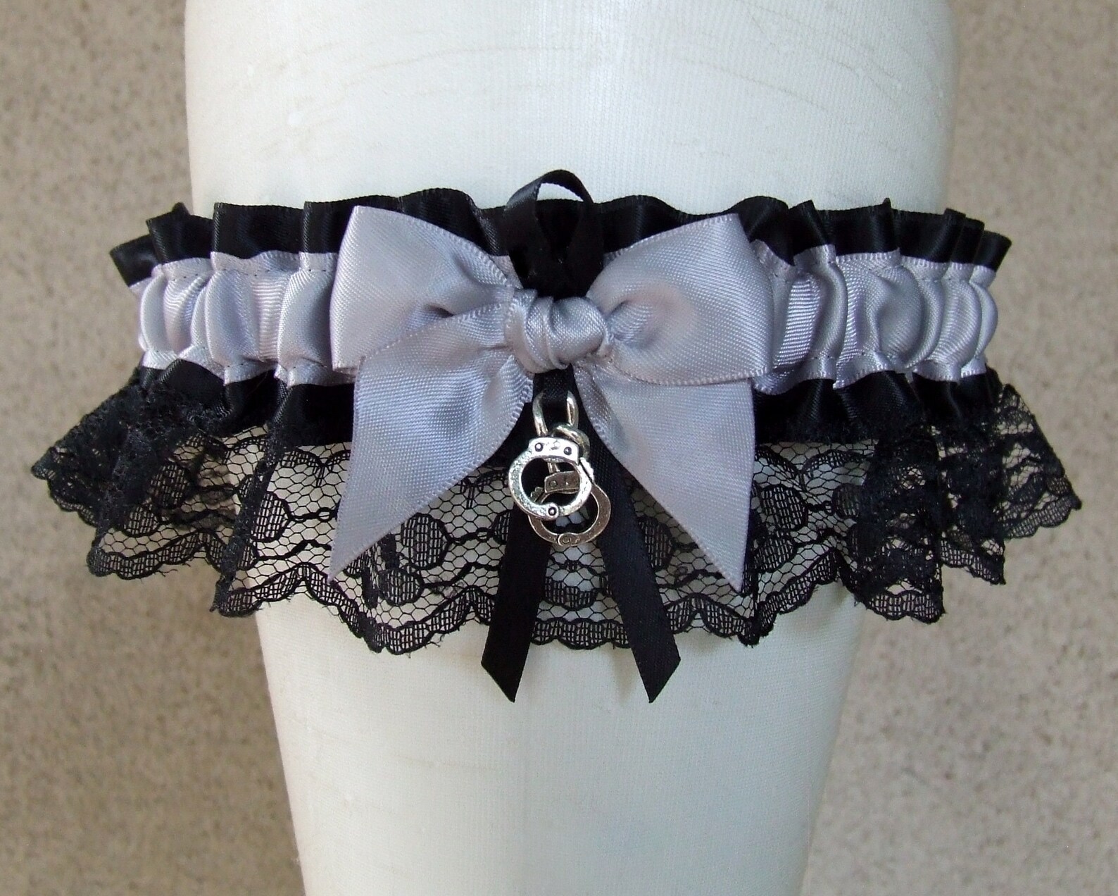 Corrections Officer Garter or Set with handcuff charms Law | Etsy