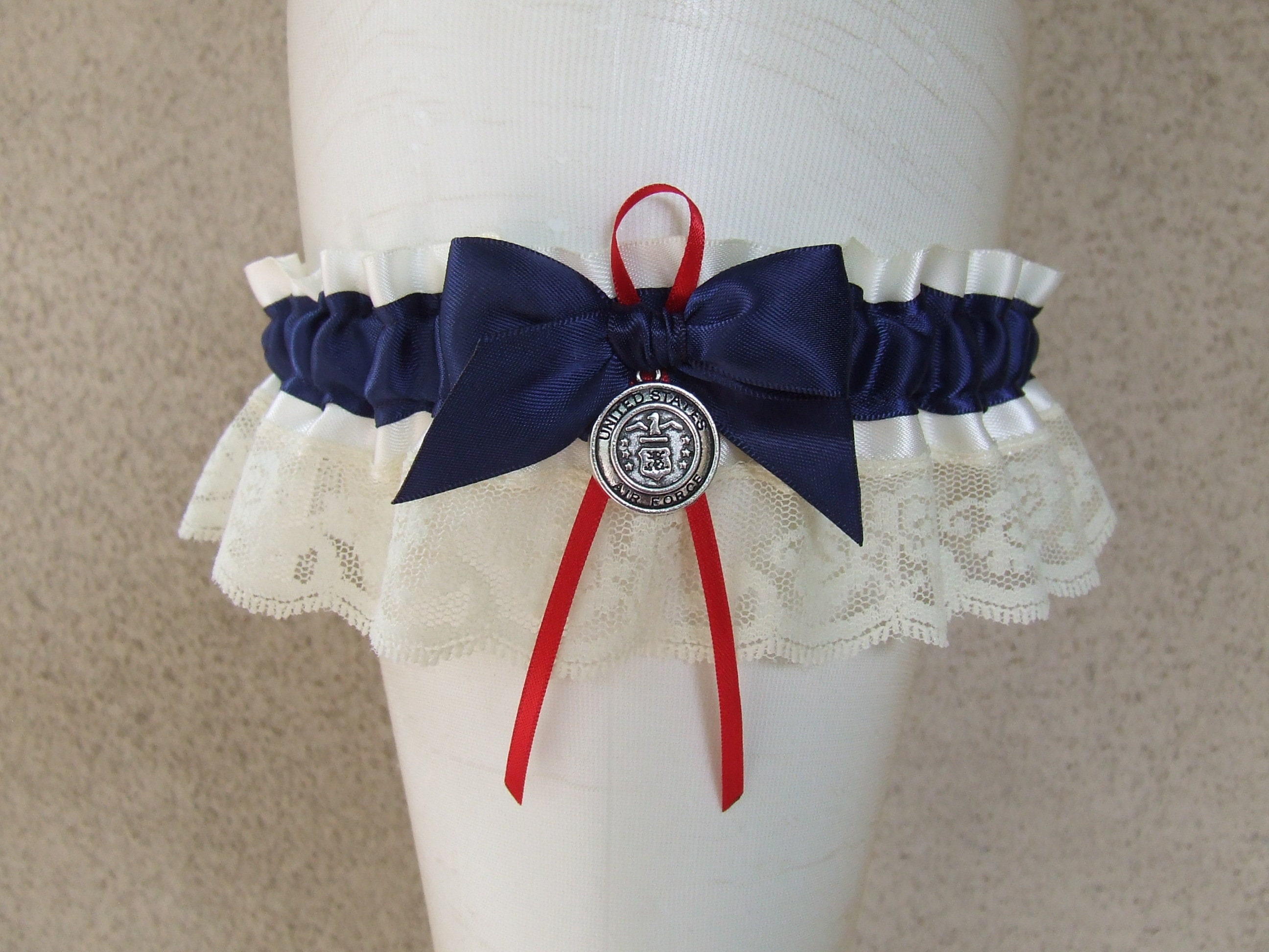Custom Military Garter or Set with your choice of ivory or | Etsy