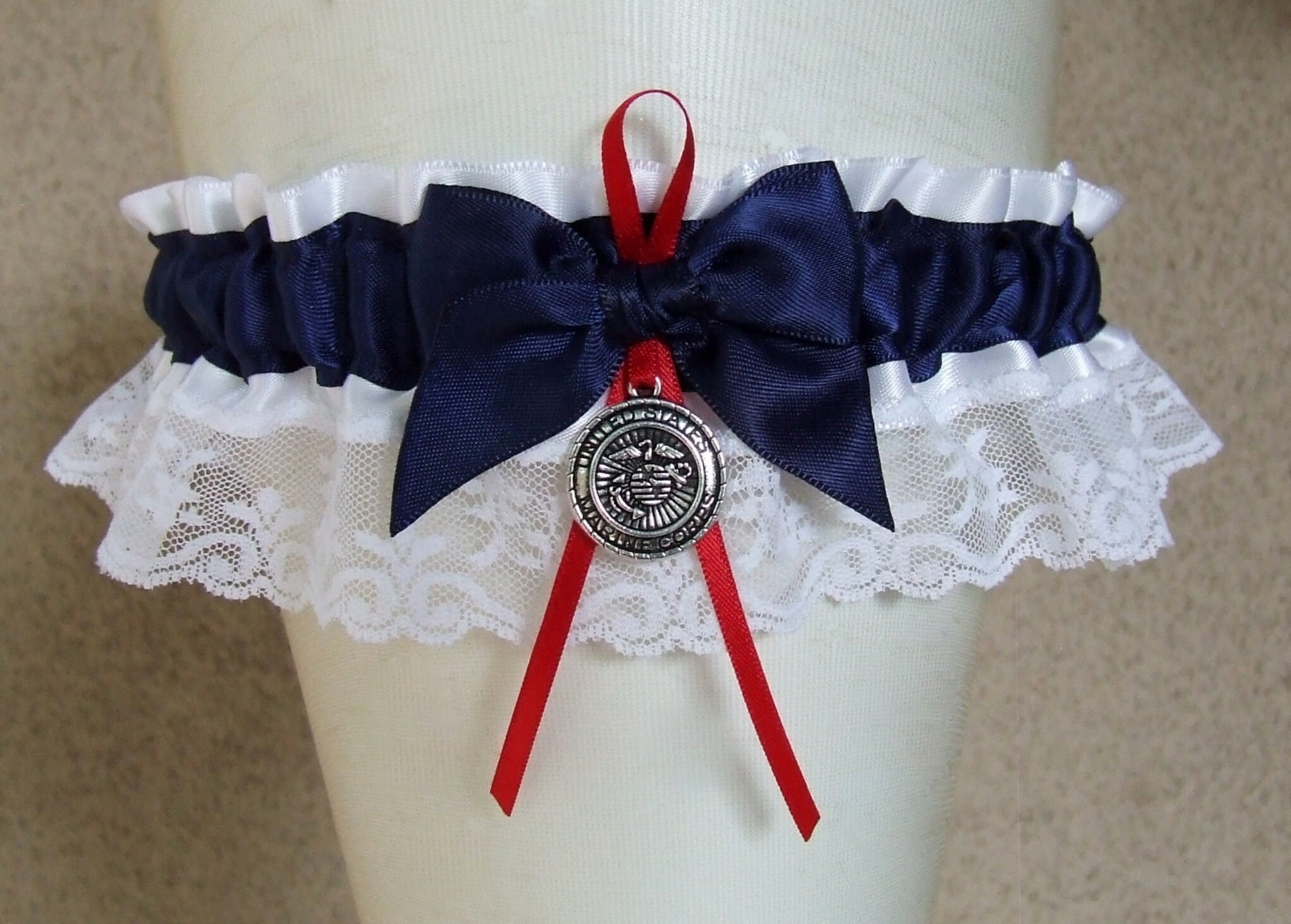 Custom Military Garter or Set With Your Choice of Ivory or | Etsy