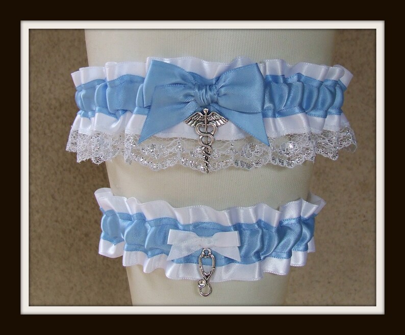 Medical Garter or Set You Choose Colors and Charms Wedding or | Etsy