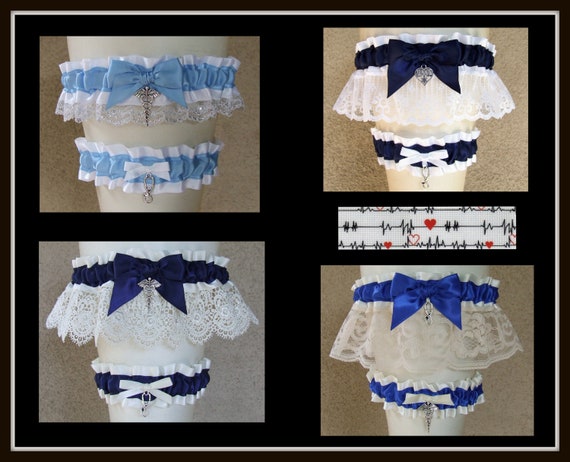 Medical Garter or Set You Choose Colors and Charms Wedding or | Etsy