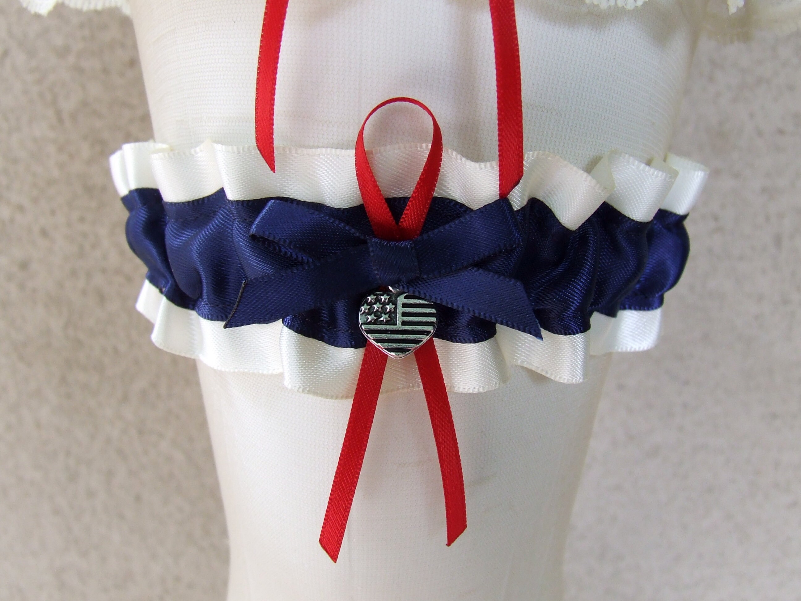 Custom Military Garter or Set With Your Choice of Ivory or | Etsy