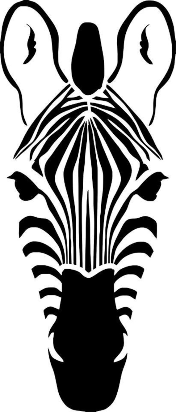 Zebra Face Stencil