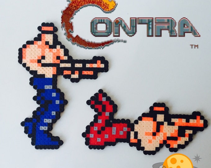 Contra Bill mad Dog Rizer and Lance scorpion Bean: Perler Beads Sprite ...