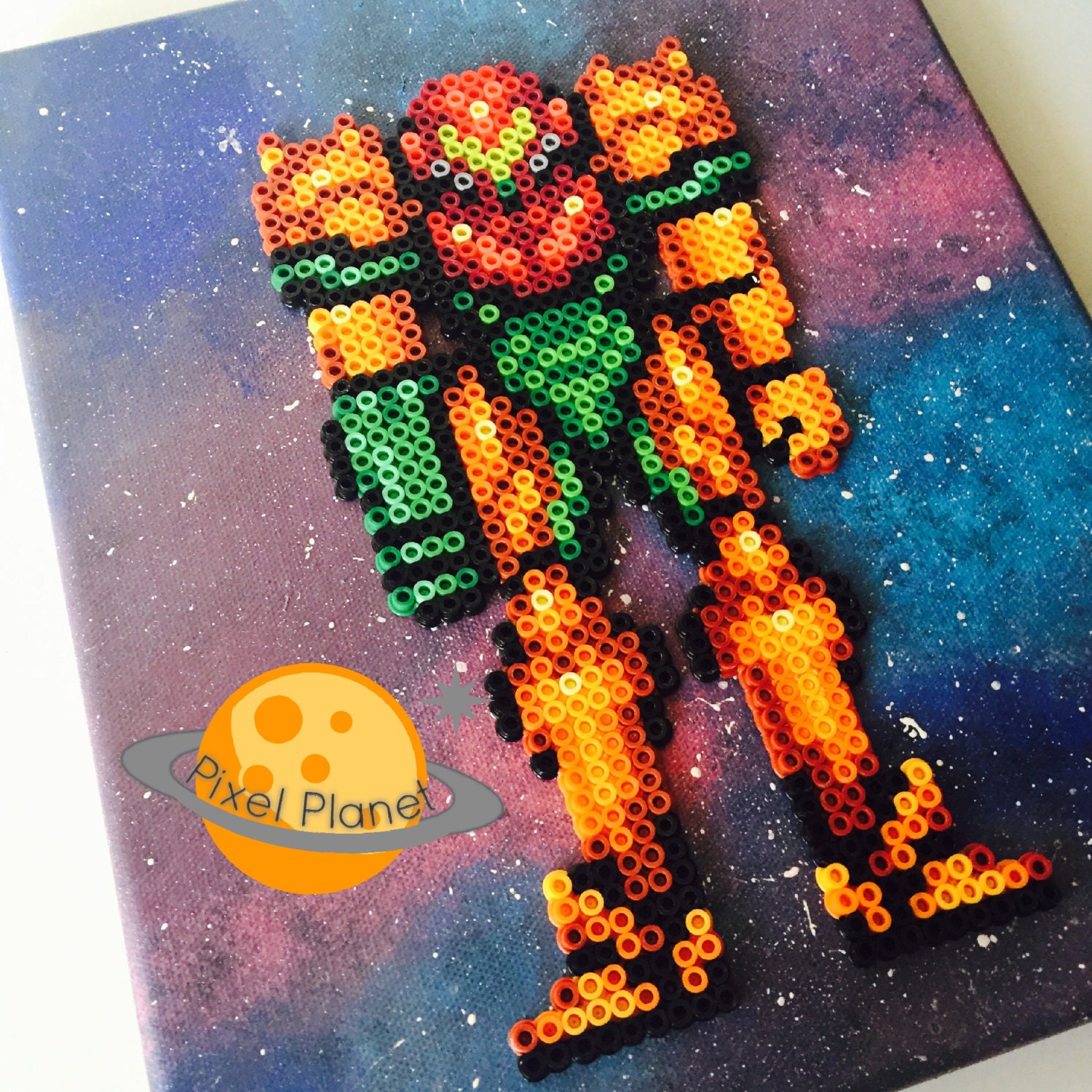 Super Metroid Samus Aran varia Suit Perler Beads Sprite on - Etsy Canada