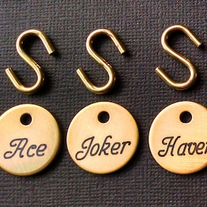 BRIDLE TAG THICK 3/4" Horse Plate Small Custom Engraved Solid Brass or ...