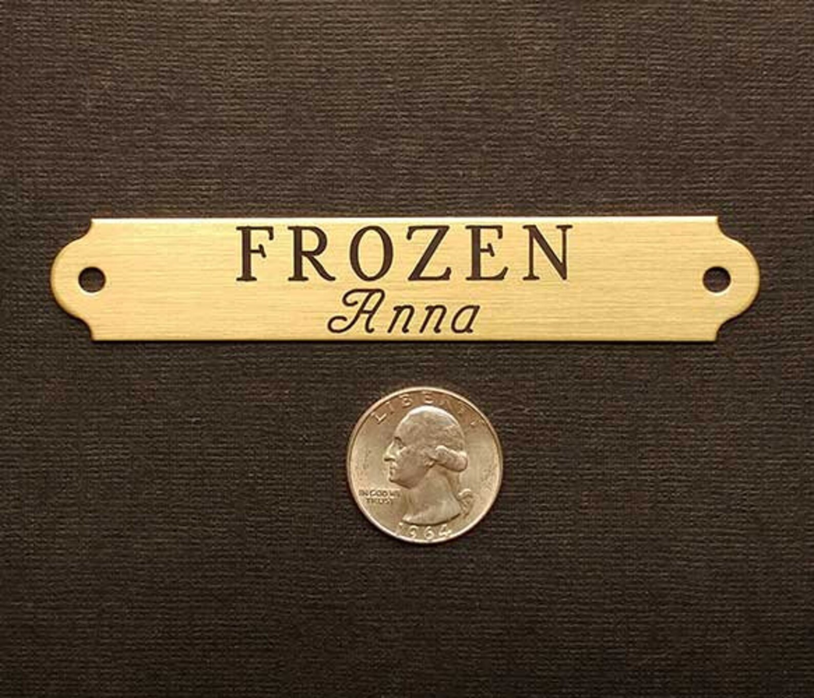 HALTER PLATE THICK Large Scalloped Cut Solid Brass or Solid Nickel ...
