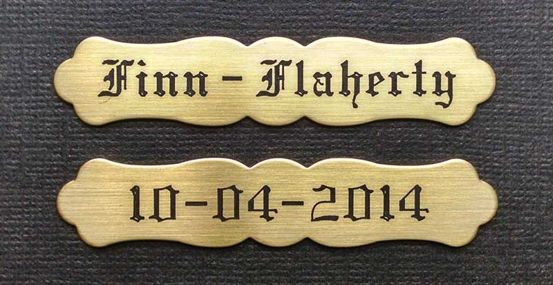 BIBLE NAME PLATE .032 Thickness Ornate Elegant Solid - Etsy