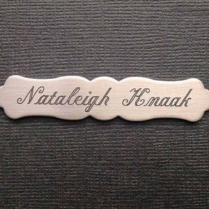 BIBLE Name PLATE MEDIUM Thick Ornate 3.25 X .625 X | Etsy