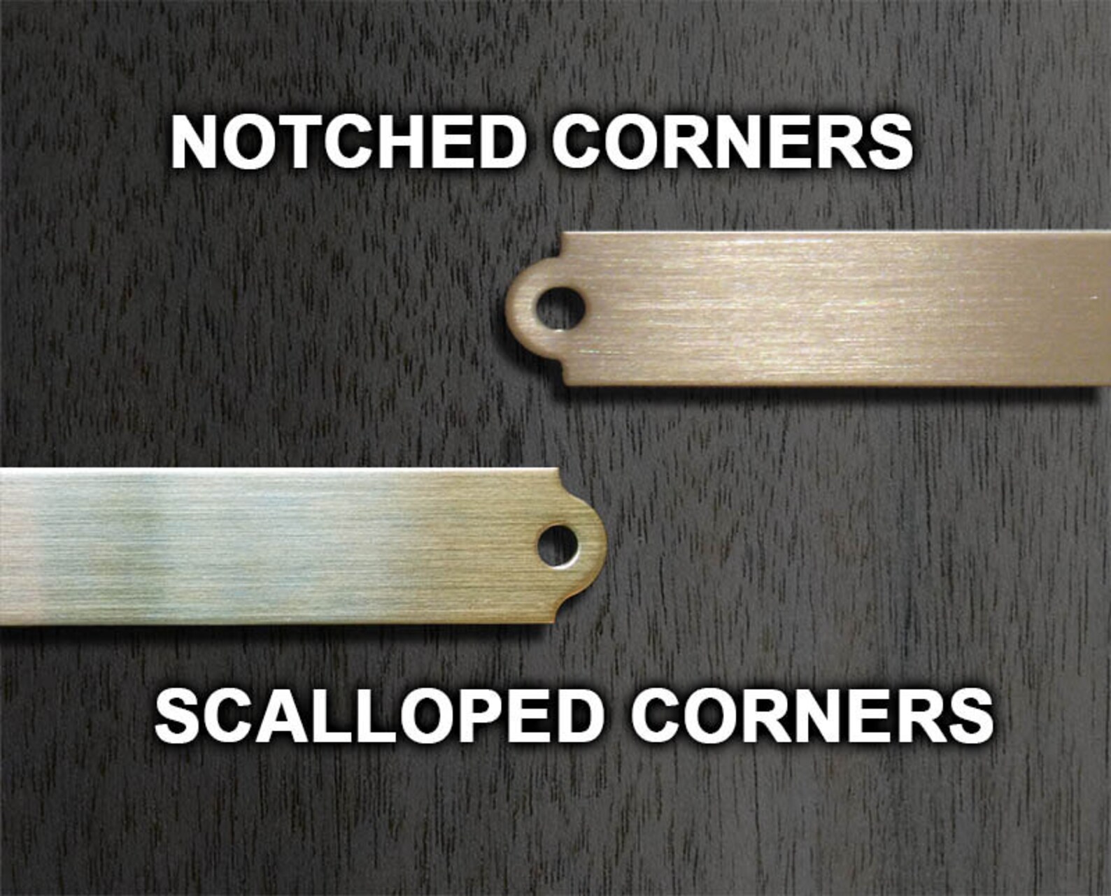 HALTER PLATE THICK Large Scalloped Cut Solid Brass or Solid Nickel ...