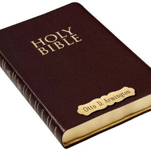 BIBLE Name PLATE MEDIUM Thick Ornate 3.25 X .625 X - Etsy