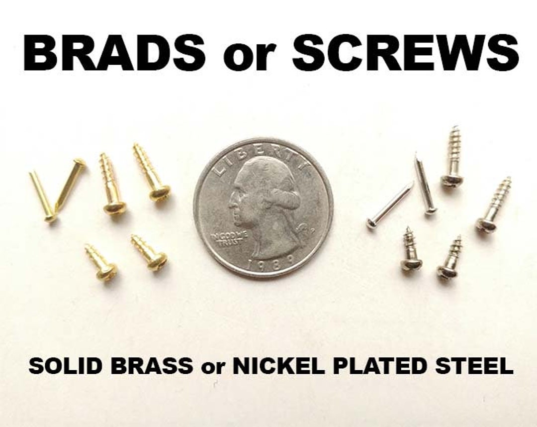 Replacement Brads or Screws in Brass or Nickel Plated Steel - Etsy