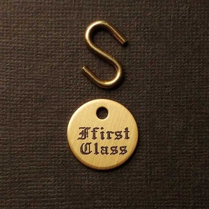 BRIDLE TAG THICK 3/4" Horse Plate Small Custom Engraved Solid Brass or ...