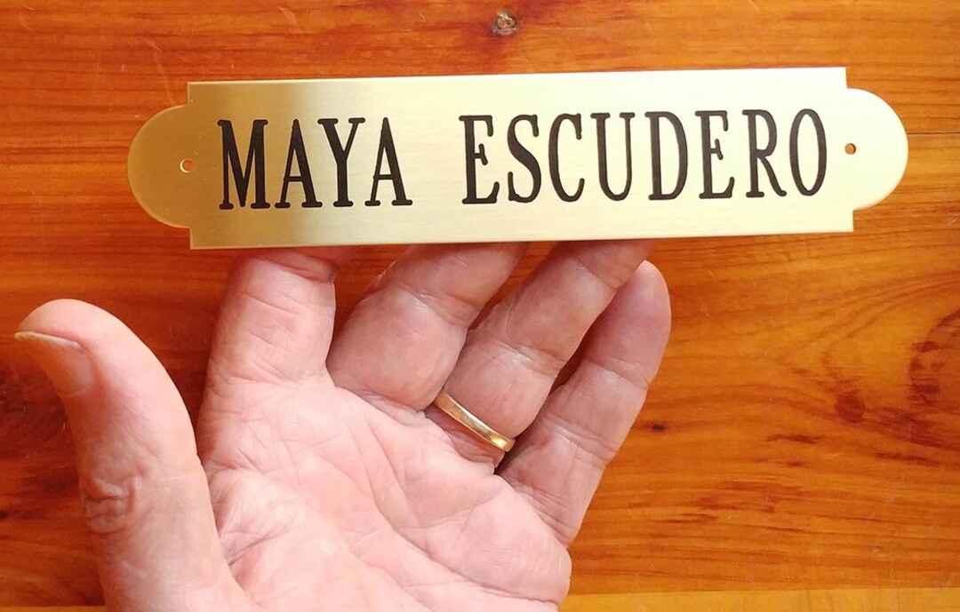 TACK Trunk/grooming Box Name PLATE Xxlarge (6 1/2" X 1 3/8"), Xthick ...