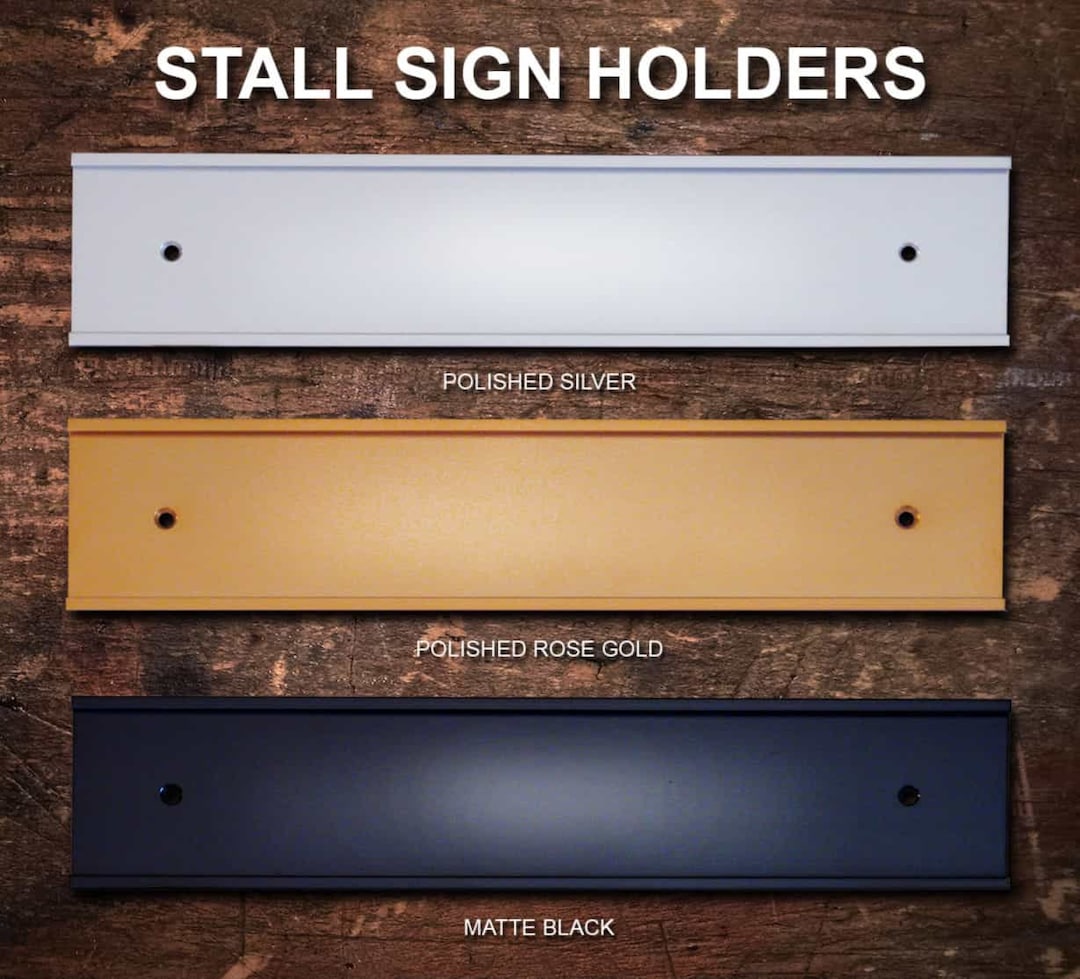 Anodized Aluminum Sign Holders/sliders in 10 Sizes and 3 Colors for ...