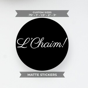 L'chaim! Celebration Stickers - Cheers - Chaim - Party - New Years ...