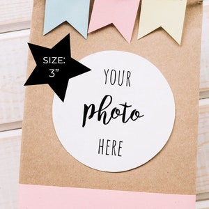 Custom Picture 3 Inch Stickers, 3" Photo, Circle Round Image, Packaging ...