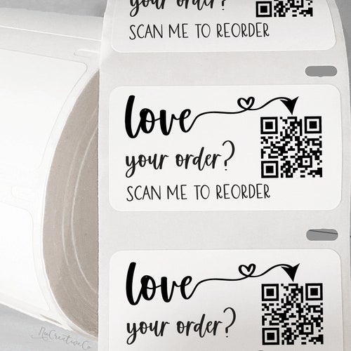 Custom QR Code Scan to Reorder Labels Large 1.25 X | Etsy