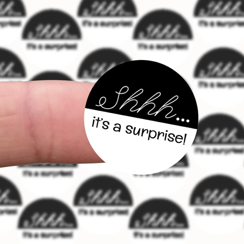 It's a Surprise Shhh Stickers Boy or Girl Baby - Etsy