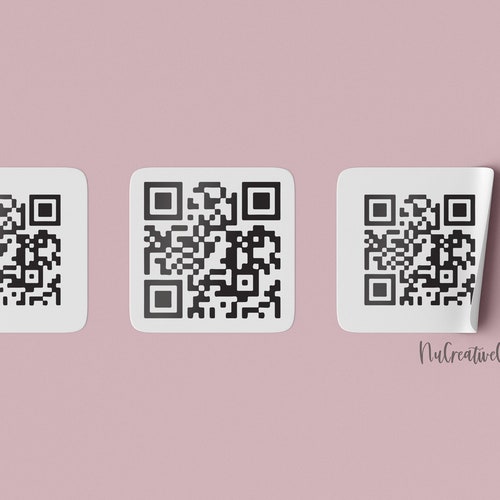 Custom QR Code Scan Me Labels Reorder Review 1 Square - Etsy