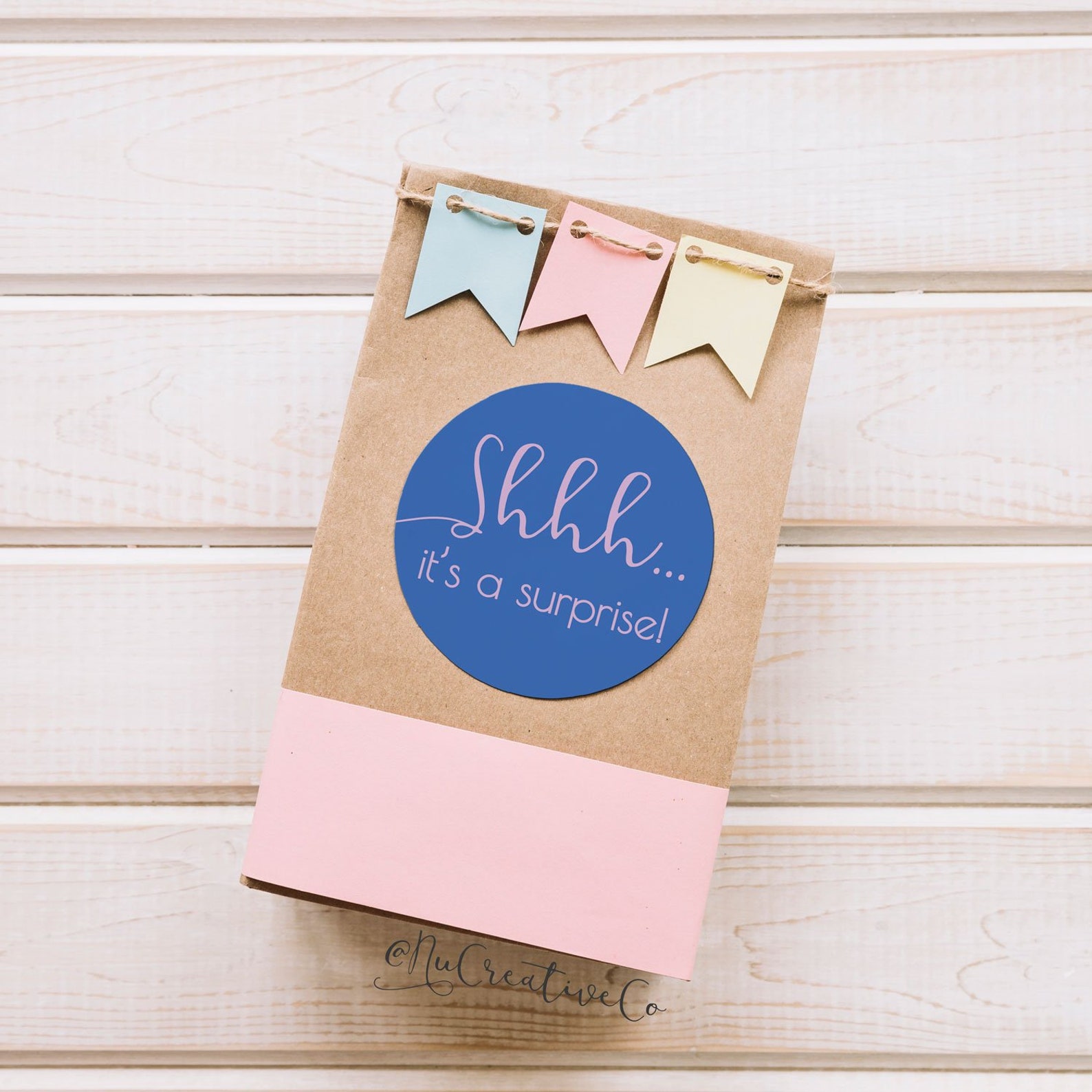 Shhh It's a Surprise Stickers Boy or Girl Baby - Etsy