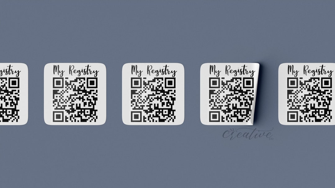 My Registry QR Code Sticker, Baby Registry, Wedding Registry, Gift ...