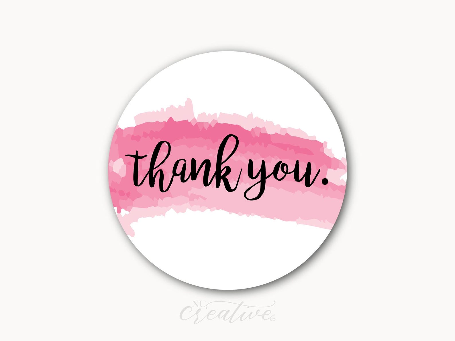 Thank You Stickers, Watercolor Stickers Thank You Stickers, Colorful ...