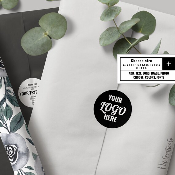 Custom Circle LOGO Sticker Labels Business Logo Shop Branding - Etsy