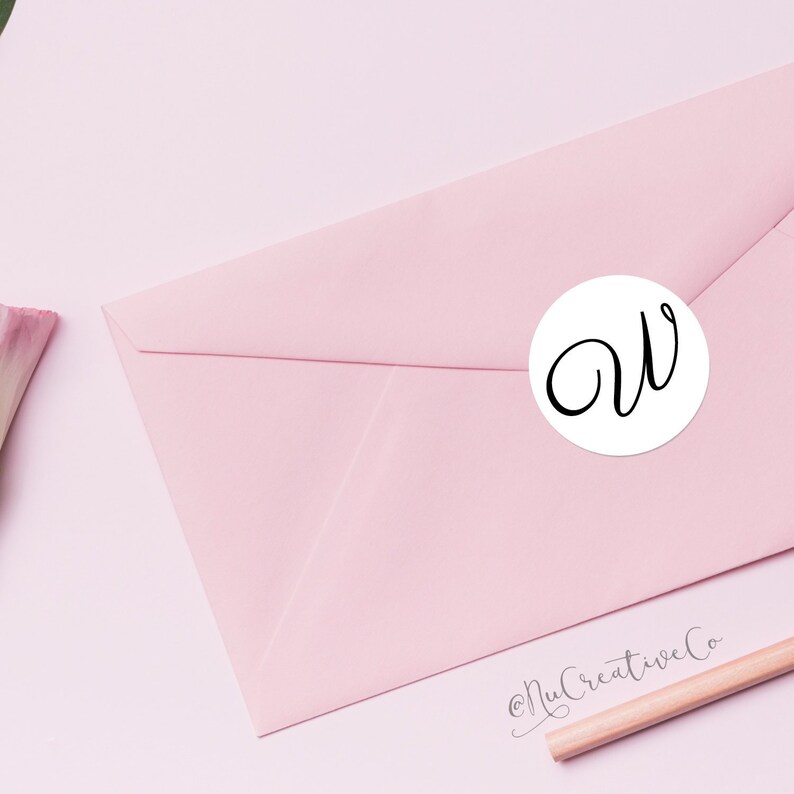 Initial Sticker Monogram Envelope Seals Wedding Invitations - Etsy