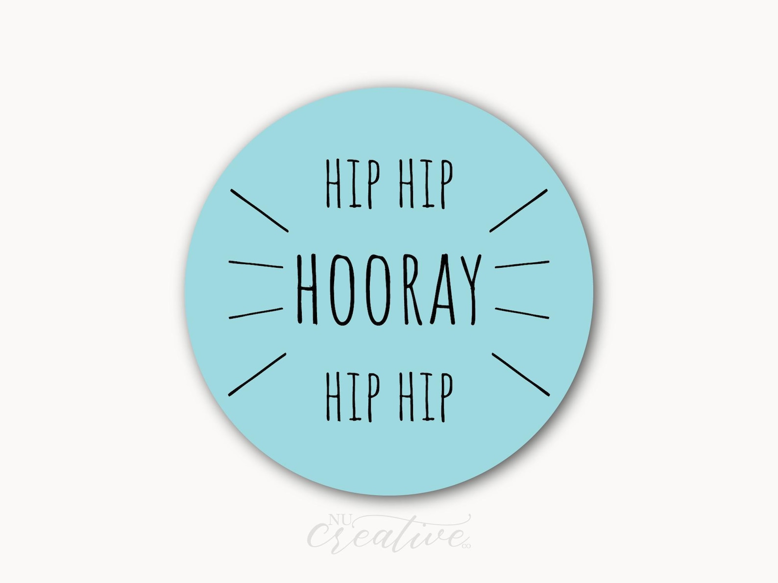 Hip Hip Hooray Sticker - Happy Label - Choose the Size and Color ...