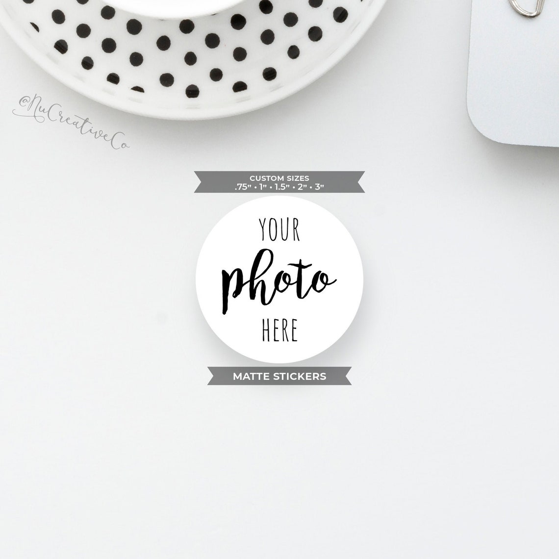 Custom Picture Stickers Photo Stickers Circle Round Image - Etsy