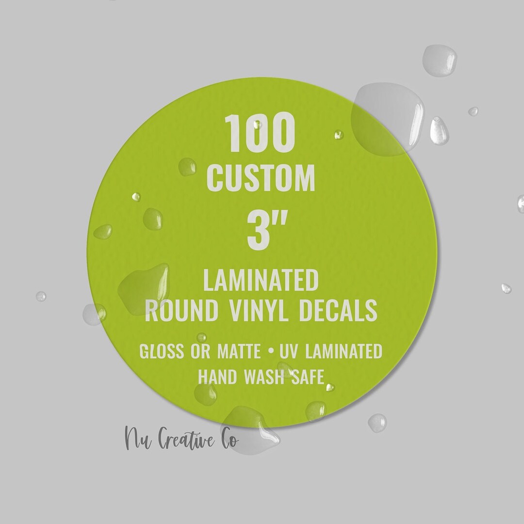 100 Custom Round Decal Waterproof, 3 Inch Circle, Business Logo ...
