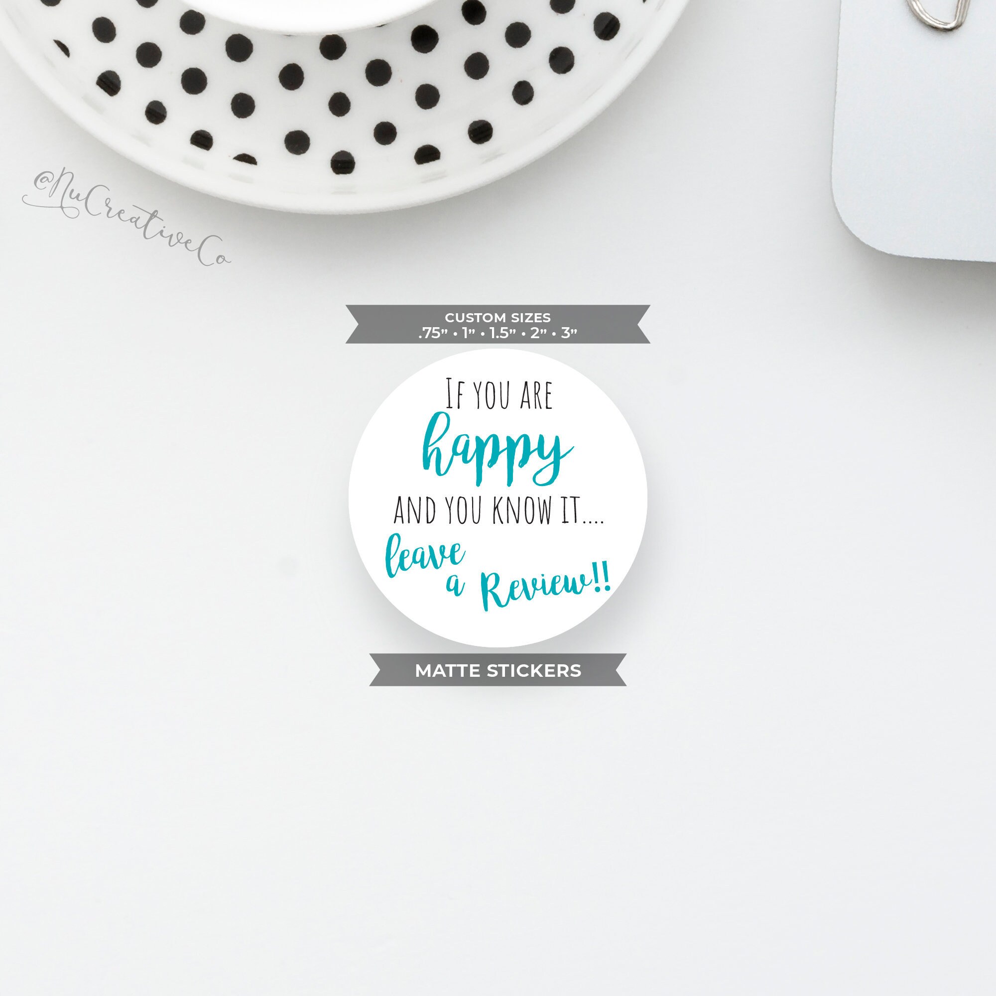 Review Stickers Seller Leave a Review Sticker Happy - Etsy