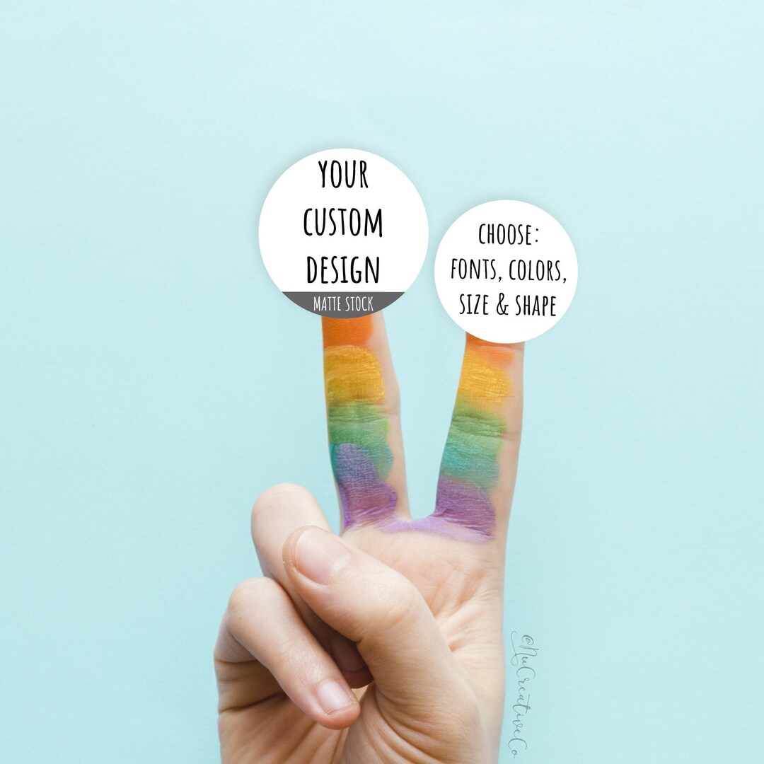 REORDER Custom Matte Stickers - Printed Labels Logo - Bag Box Packaging ...