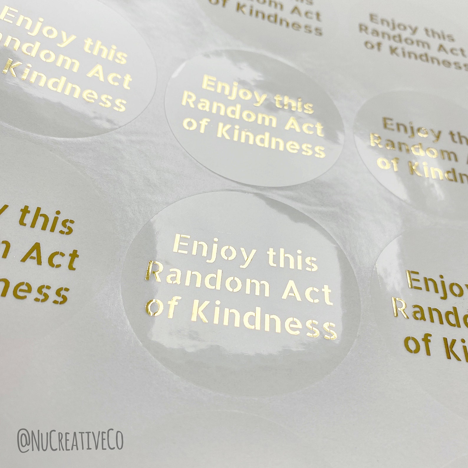 Custom GOLD Sticker Text Here GOLD FOIL Clear Gloss Custom - Etsy