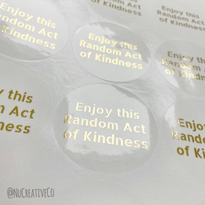 Custom GOLD Sticker Text Here GOLD FOIL, Clear Gloss Custom Gold Text ...