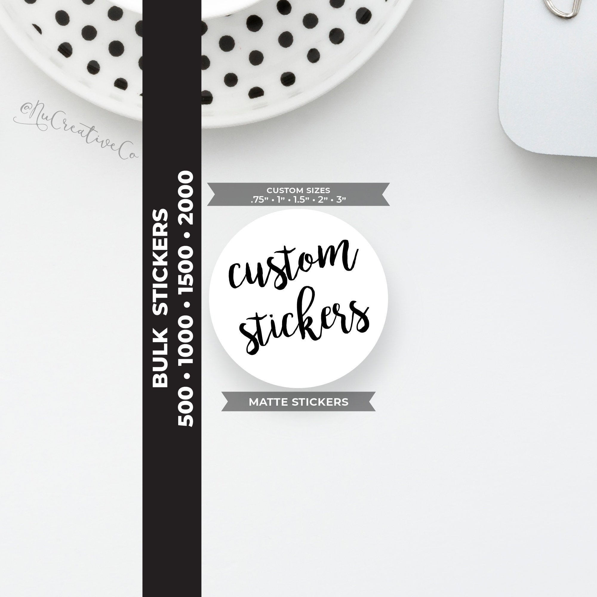Custom Bulk Stickers Matte Circle or Square Labels Picture | Etsy