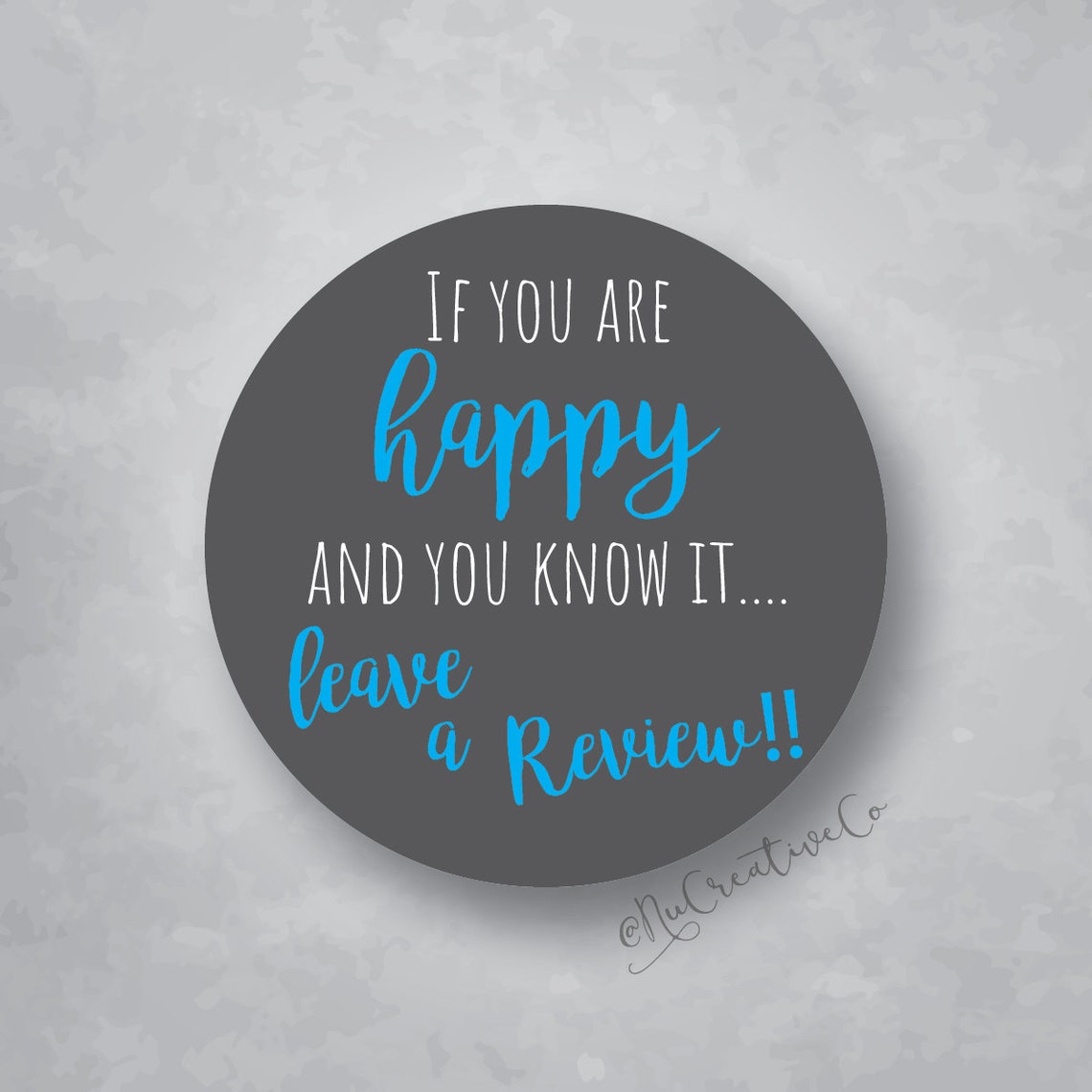 Review Stickers Leave a Review Sticker Happy Sticker Seller - Etsy