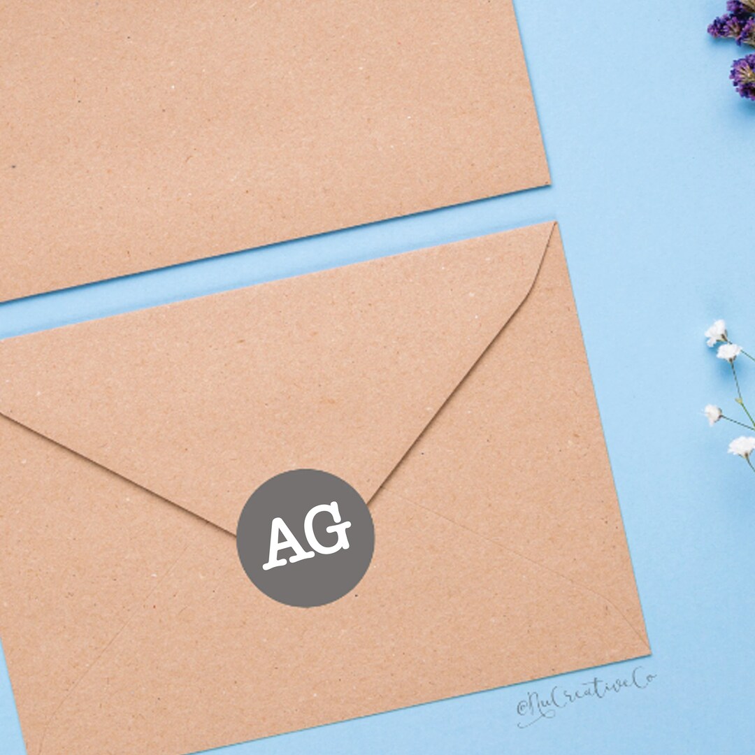 Monogram Sticker, Initial Envelope Seals, Wedding Invitations ...