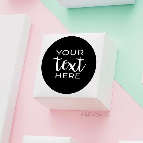 Custom Circle TEXT Stickers Your Text Logo Photo Picture - Etsy