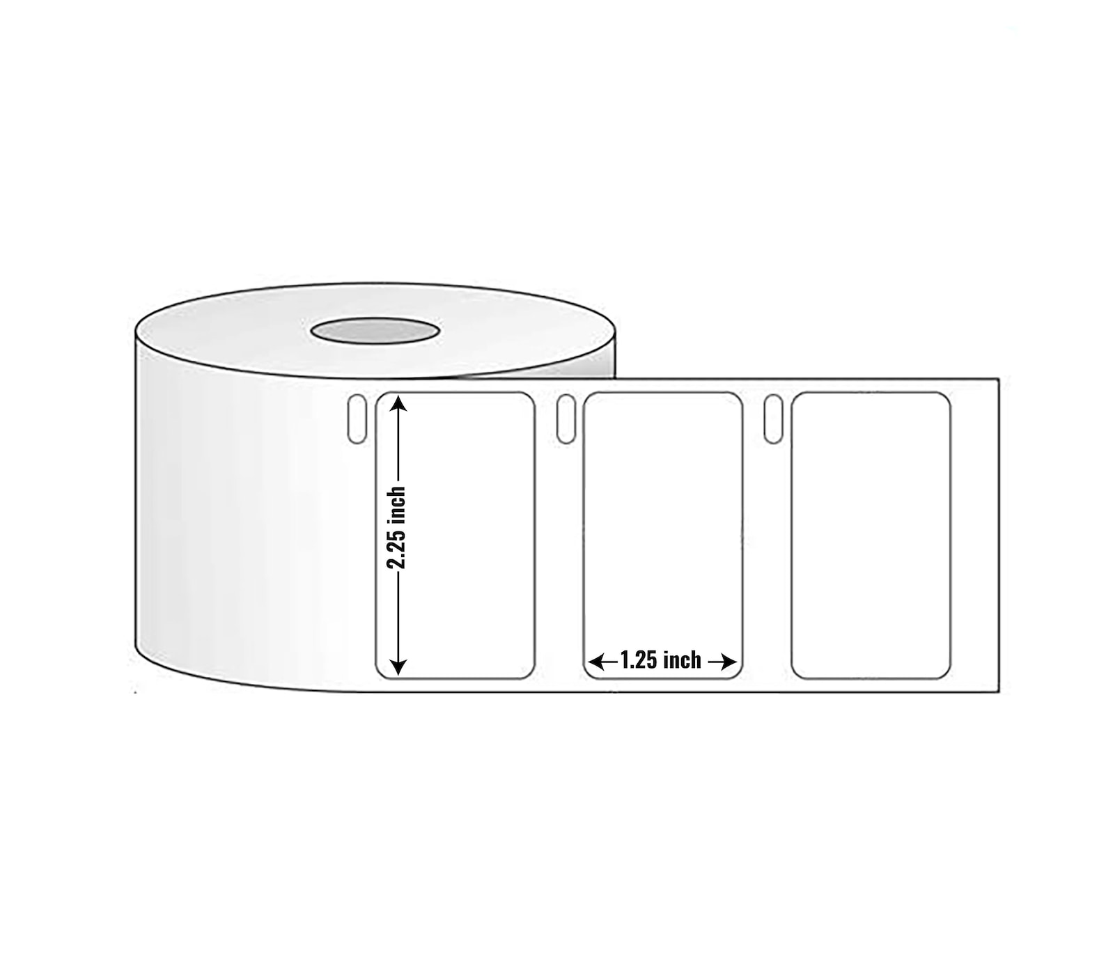 Custom QR Code Scan to Reorder Labels Large 1.25 X 2.25 Stickers ...