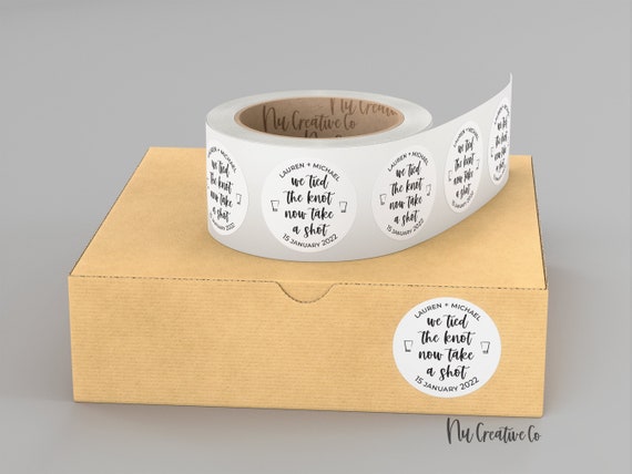 Take A Shot Stickers We Tied the Knot Now Take A Shot Labels - Etsy
