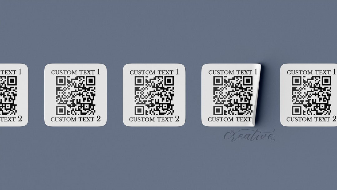 QR Code Custom Text Sticker, URL, Link, Scan Label, Personalized QR ...