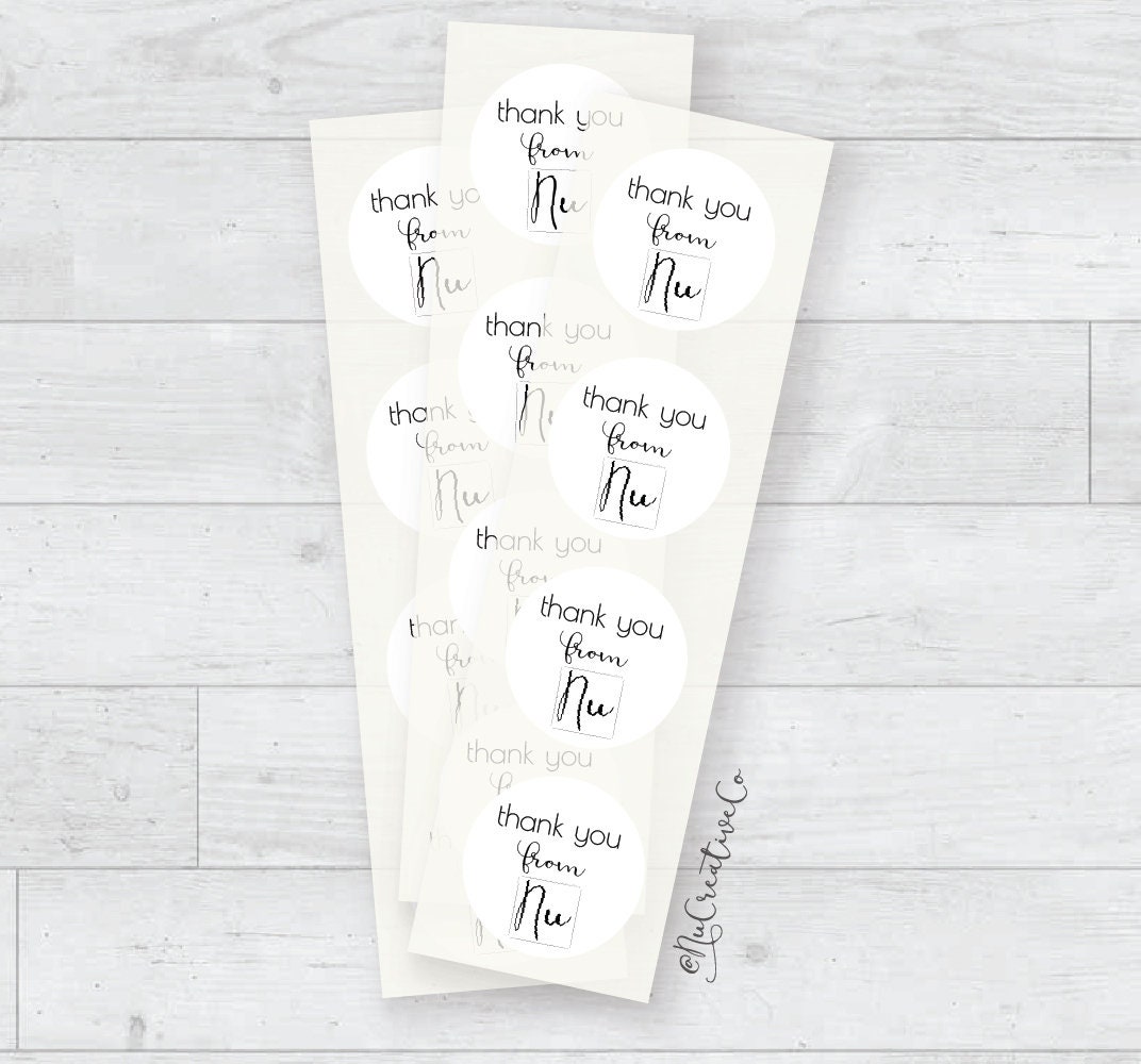 Thank You Stickers Thank You Personalized Thank You | Etsy