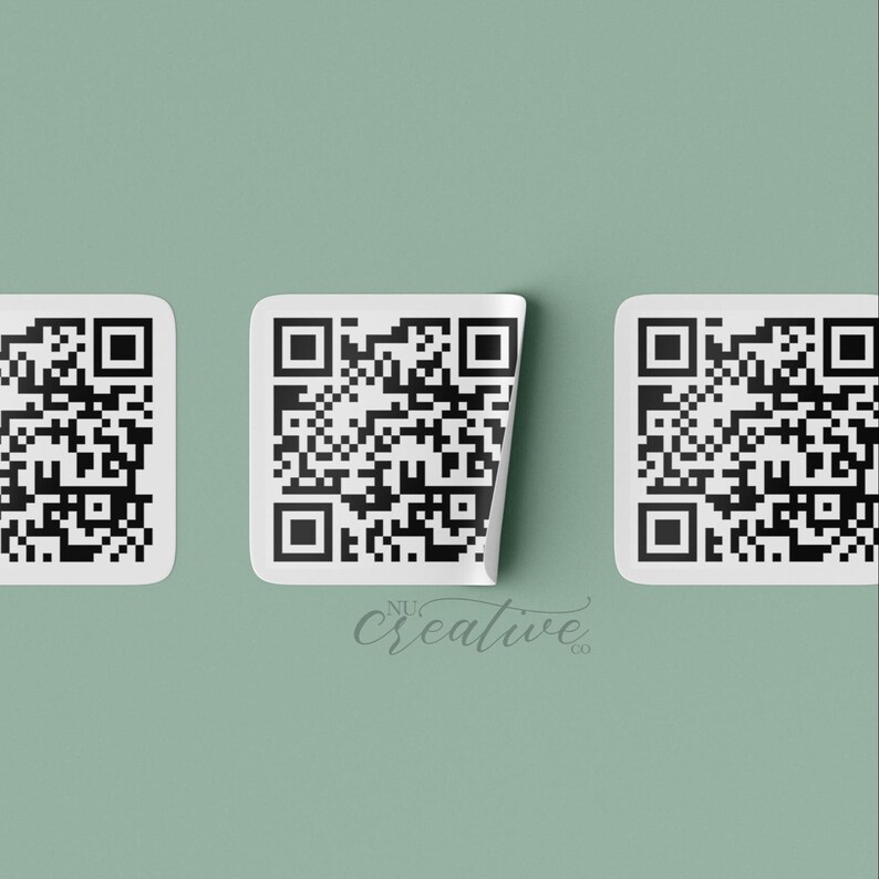 QR Code Custom Scan Stickers Labels Reorder Review 1" Square Business ...