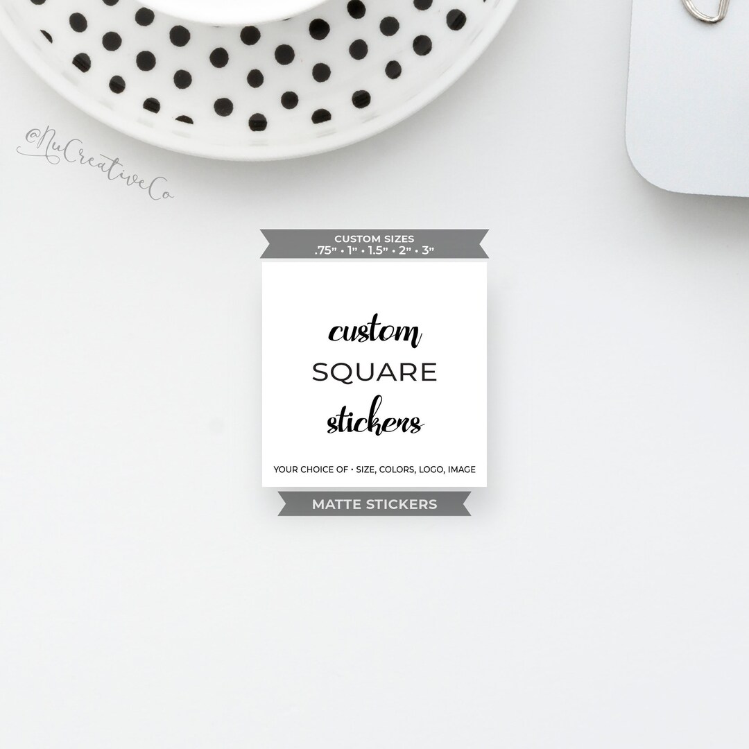 Custom Square Stickers - Stickers Logo or Image - Branding and ...