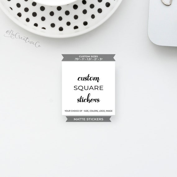 Custom Square Stickers Stickers Logo or Image Branding and - Etsy
