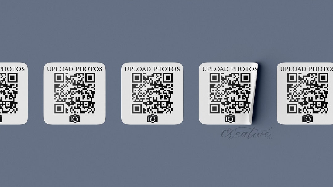 Upload Photos QR Code Sticker, Scan to Upload, Wedding, Event, URL ...