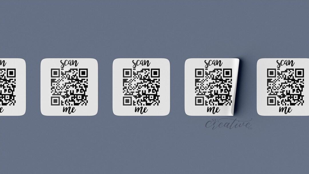 Custom QR Code Scan Me Labels Reorder Review 1" Square Stickers ...